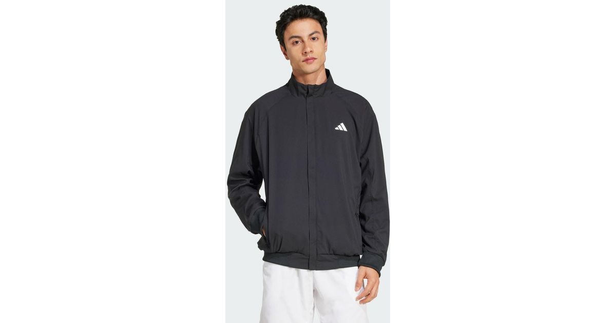 adidas Tennis Walk-On Jacket in Black for Men | Lyst UK