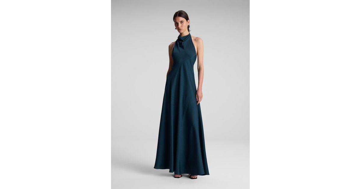 A.L.C. Sara Halter Maxi Dress in Blue | Lyst