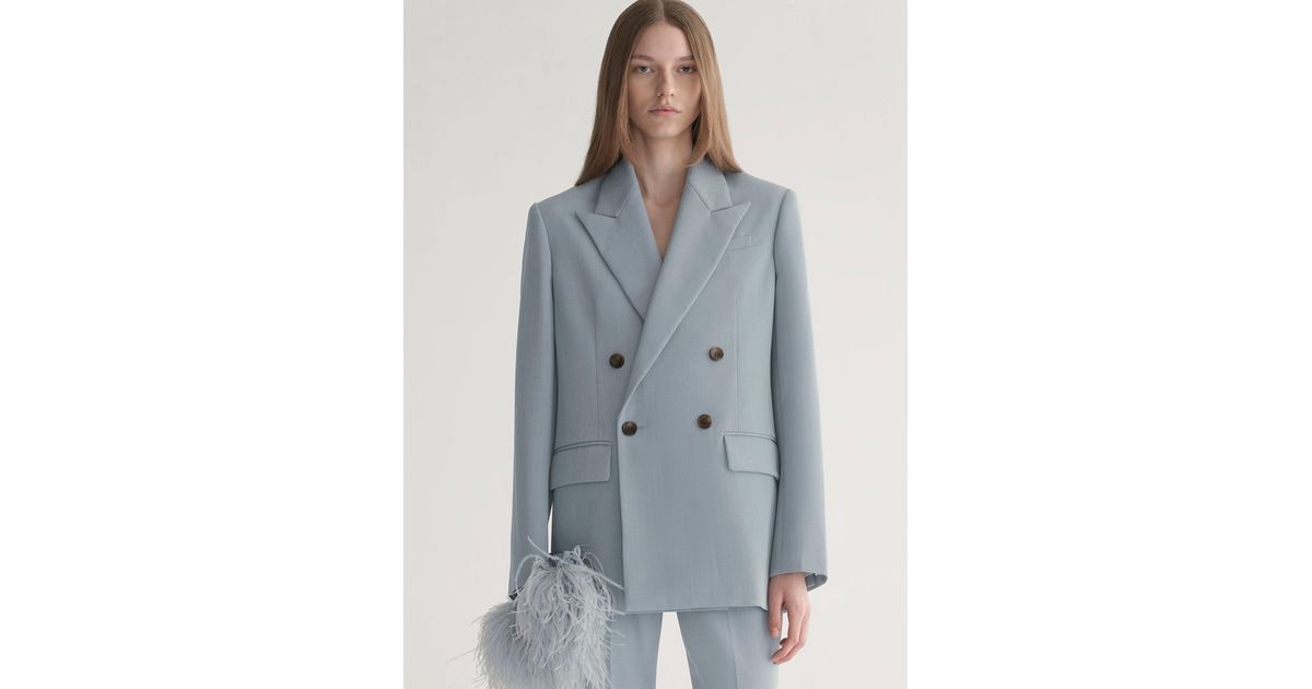 A.L.C. Calla Oversized Tailored Jacket in Blue | Lyst