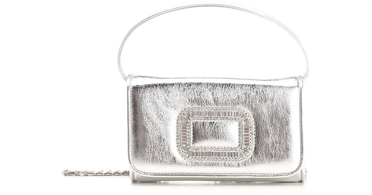 Roger Vivier Micro "pilgrim" Bag in White | Lyst