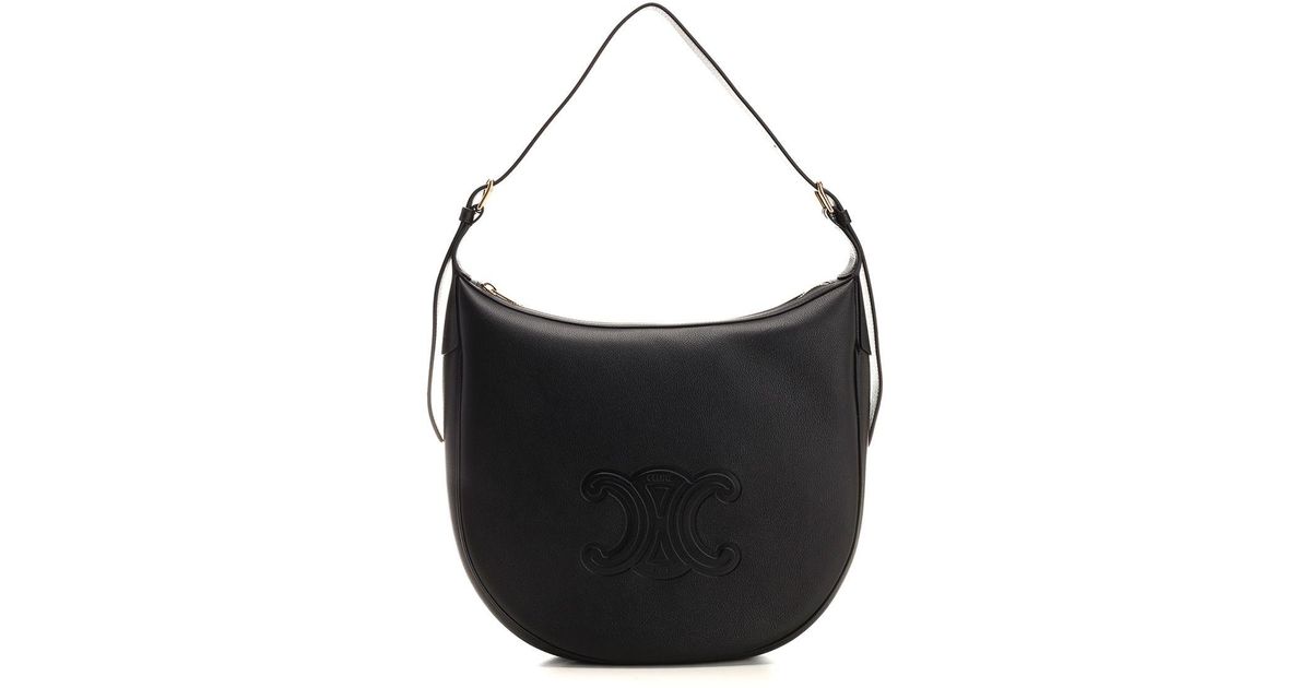 Celine "heloïse Cuir Triomphe" Medium Bag in Black | Lyst