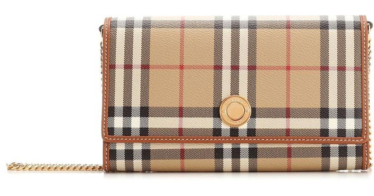 Burberry Check Chain Cross Body Bag | Lyst