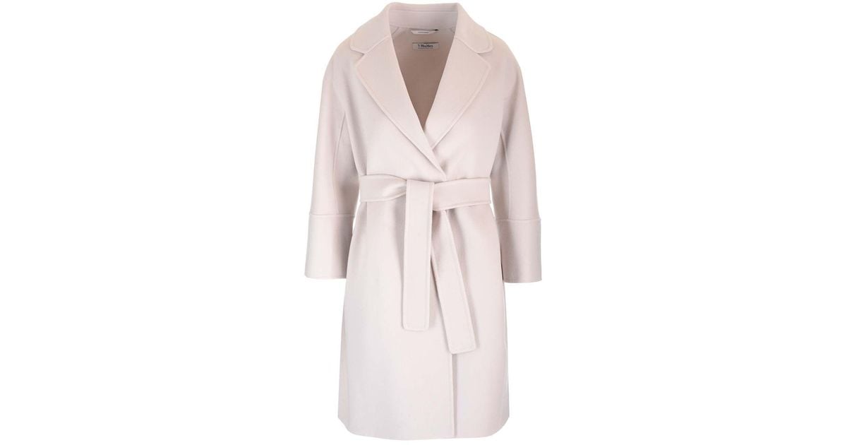 Max Mara "arona" Unlined Wool Coat in Pink | Lyst