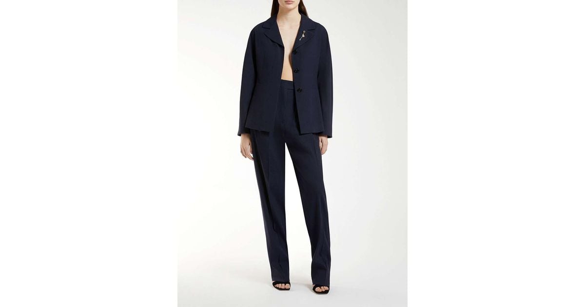 Emily Ratajkowski x Marella The Rounded Blazer in Blue | Lyst