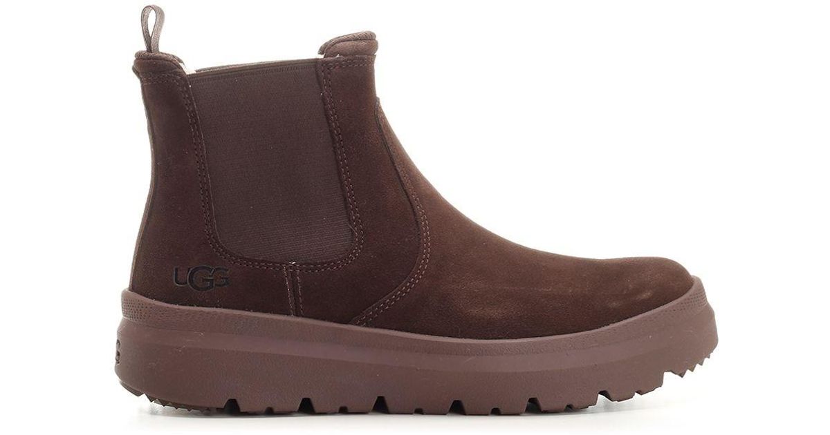 UGG Chelsea Burleigh Boot in Brown | Lyst