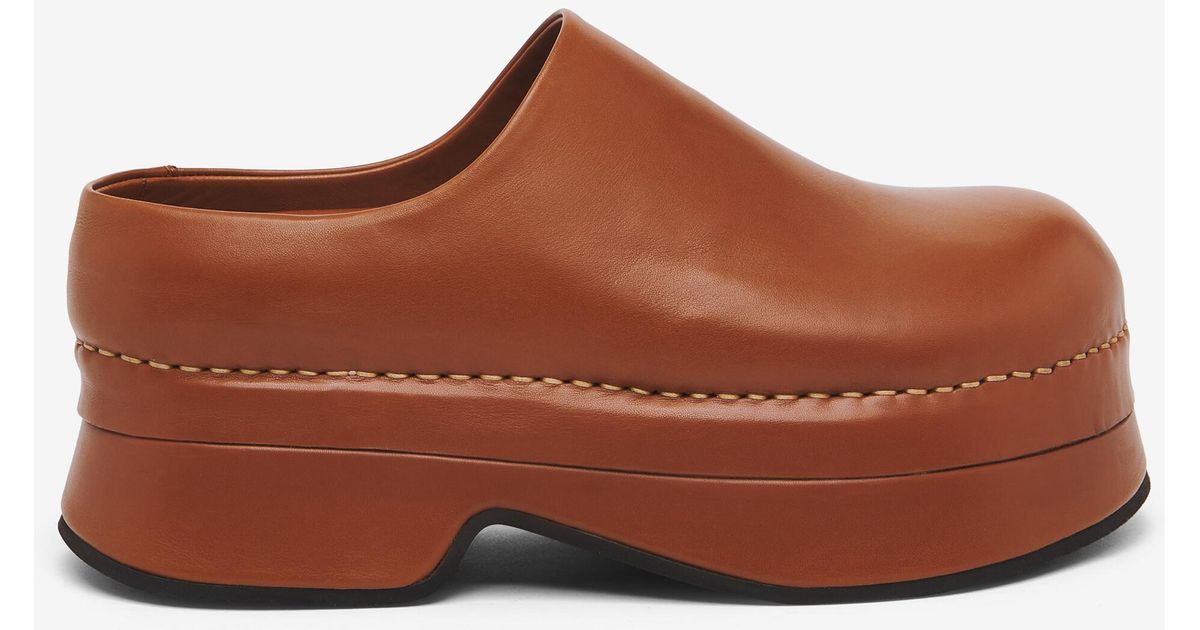 McQueen Stone Clog in Brown | Lyst
