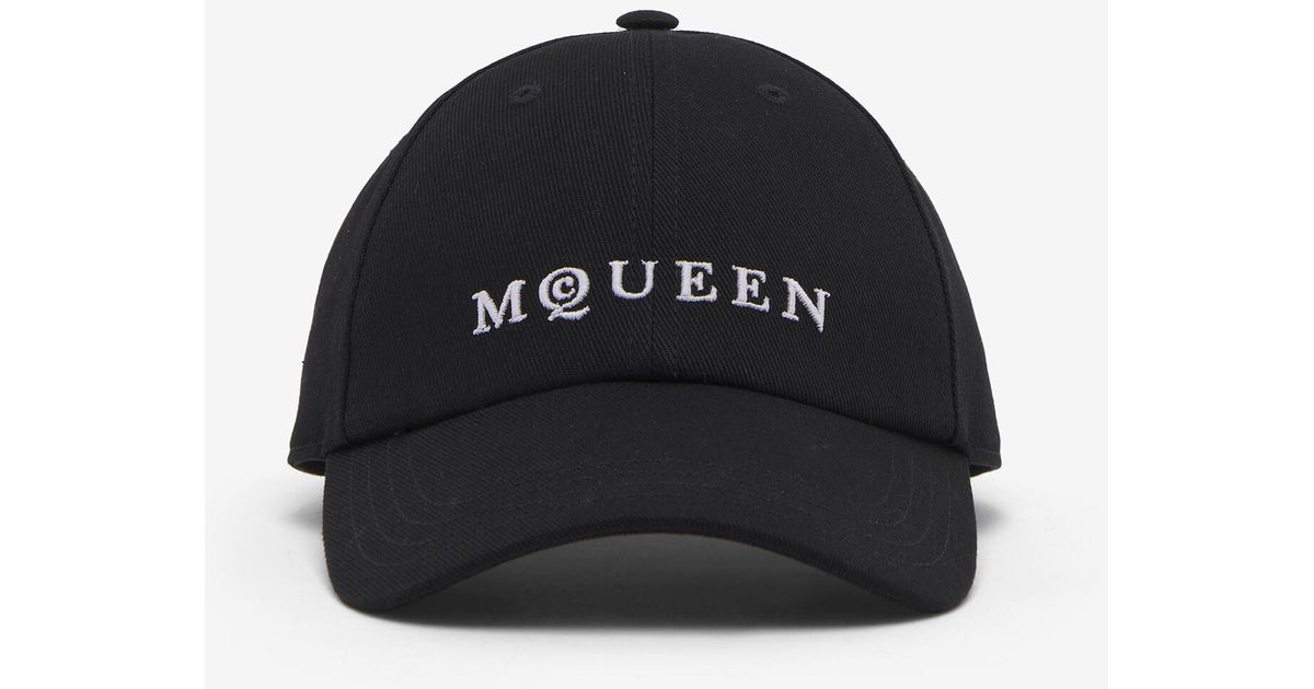 McQueen Mcqueen Logo Baseball Cap in Black for Men | Lyst