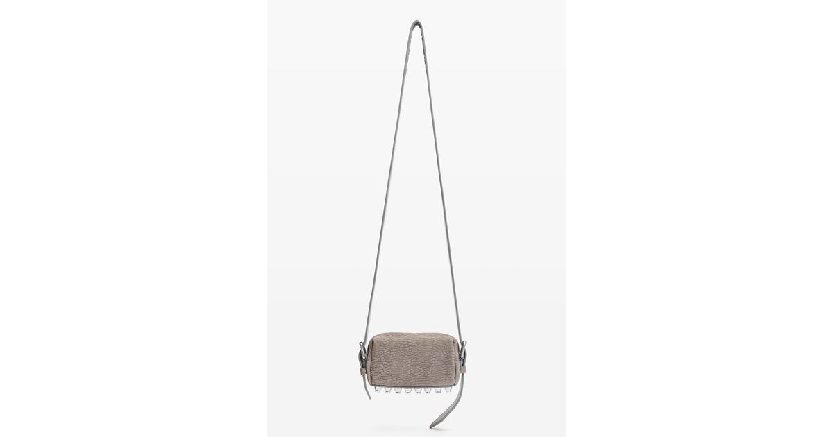 Alexander Wang Ricco Mini Crossbody Bag In Nubuck Leather in White | Lyst