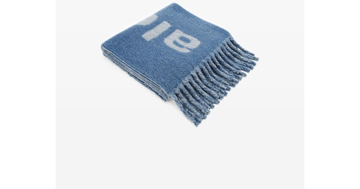 Alexander Wang Jacquard Logo Scarf in Blue | Lyst UK