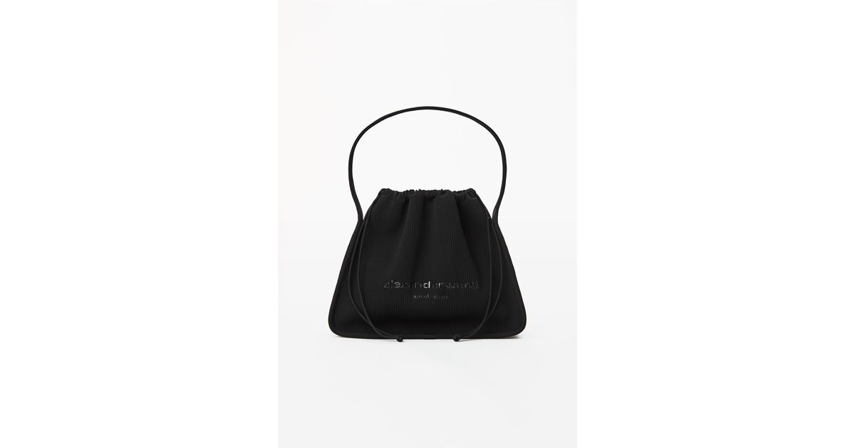 Alexander Wang Ryan Large Bag In Ribbed Knit in Black | Lyst Australia