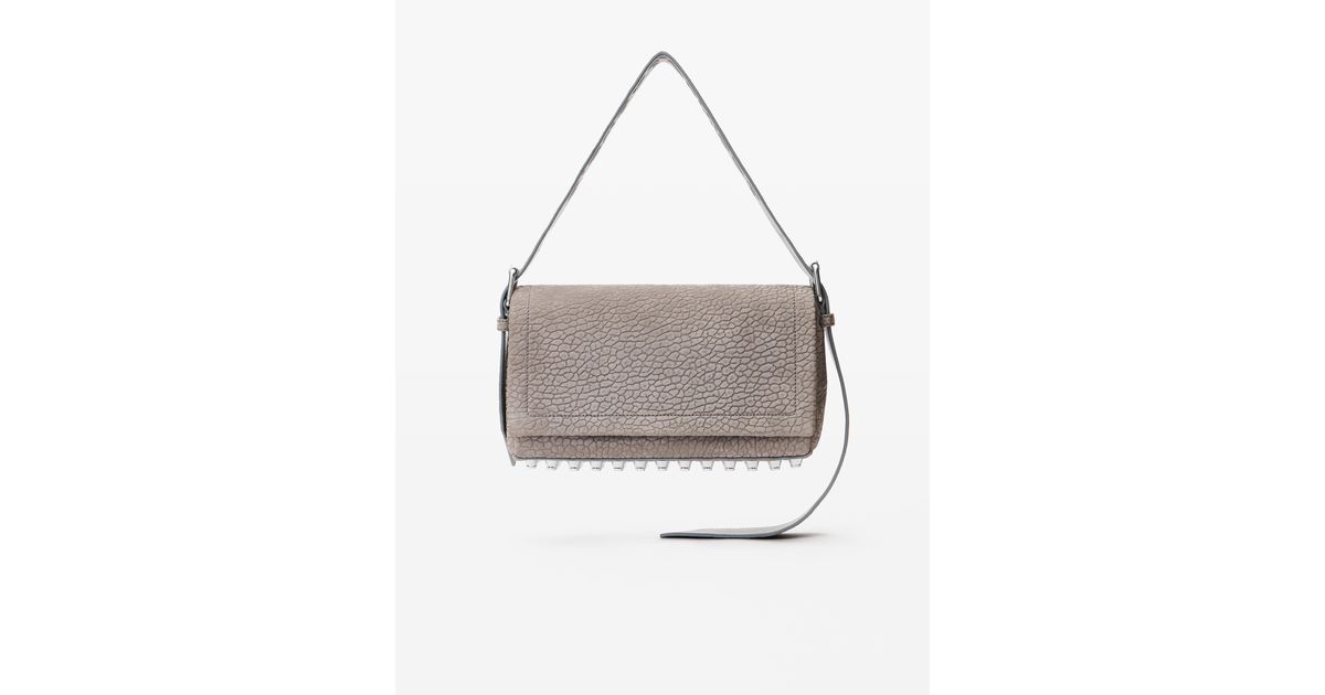 Alexander Wang Ricco Medium Flap Bag In Nubuck Leather in White | Lyst
