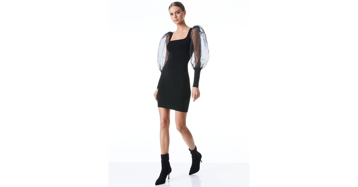Alice + Olivia Alice + Olivia Abella Puff Sleeve Square Neck Dress in ... Alice + Olivia Alice + Olivia Abella Puff Sleeve Square Neck Dress in ...