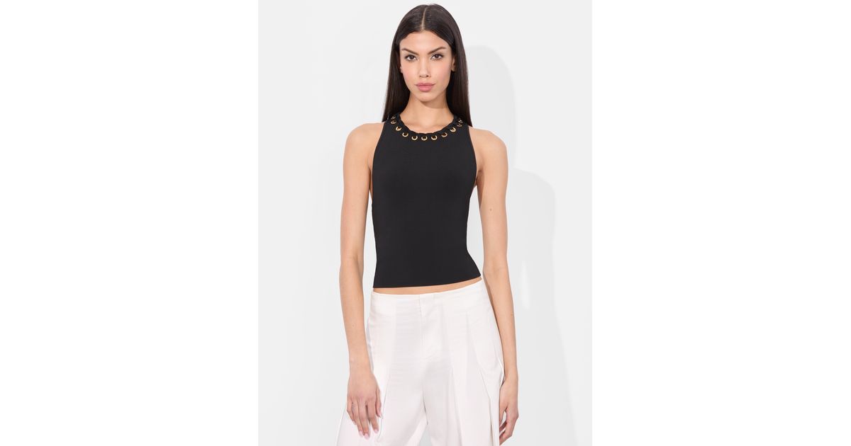 Alice + Olivia Heidi Grommet Tank in Blue | Lyst