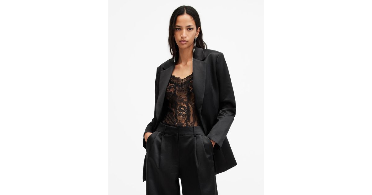 AllSaints Sae Relaxed Fit Blazer in Black | Lyst UK