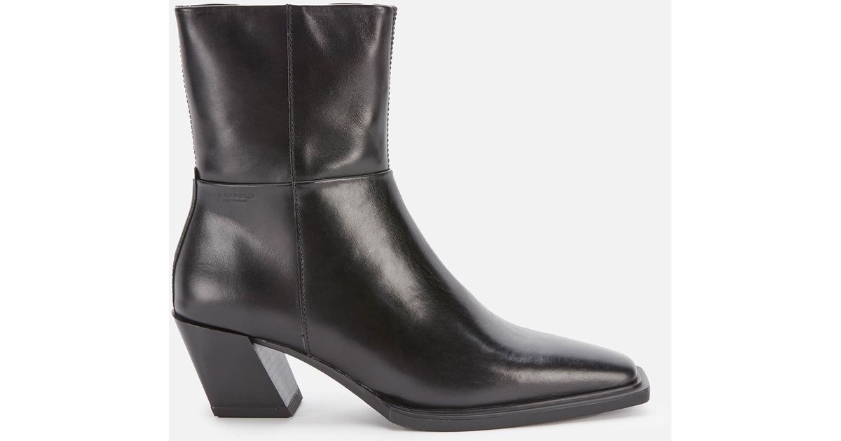 Vagabond Shoemakers Alina Leather Heeled Boots in Black | Lyst