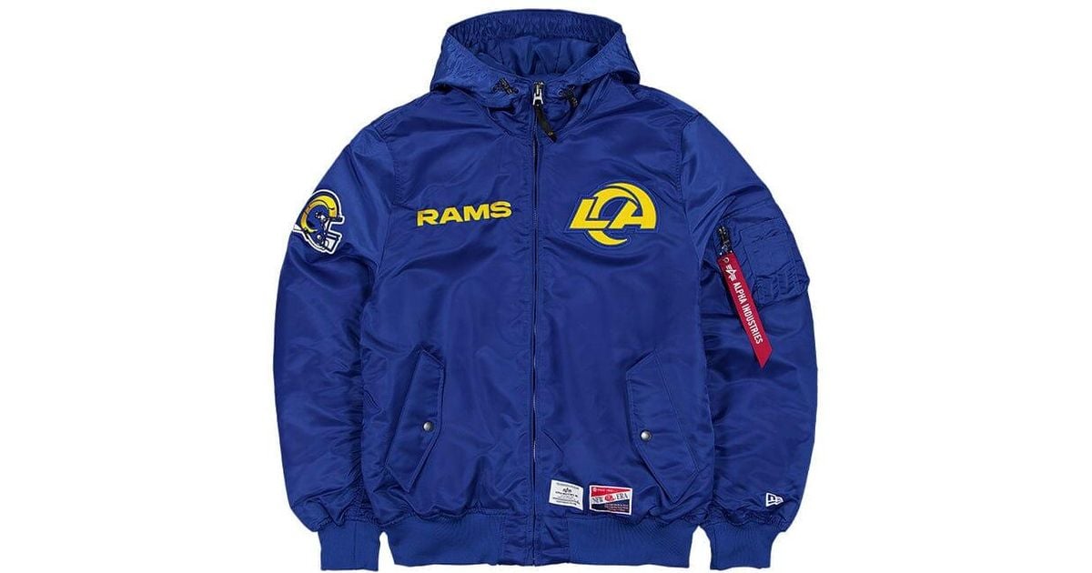 Alpha Industries Los Angeles Rams X Alpha X New Era L-2b Bomber Jacket ...