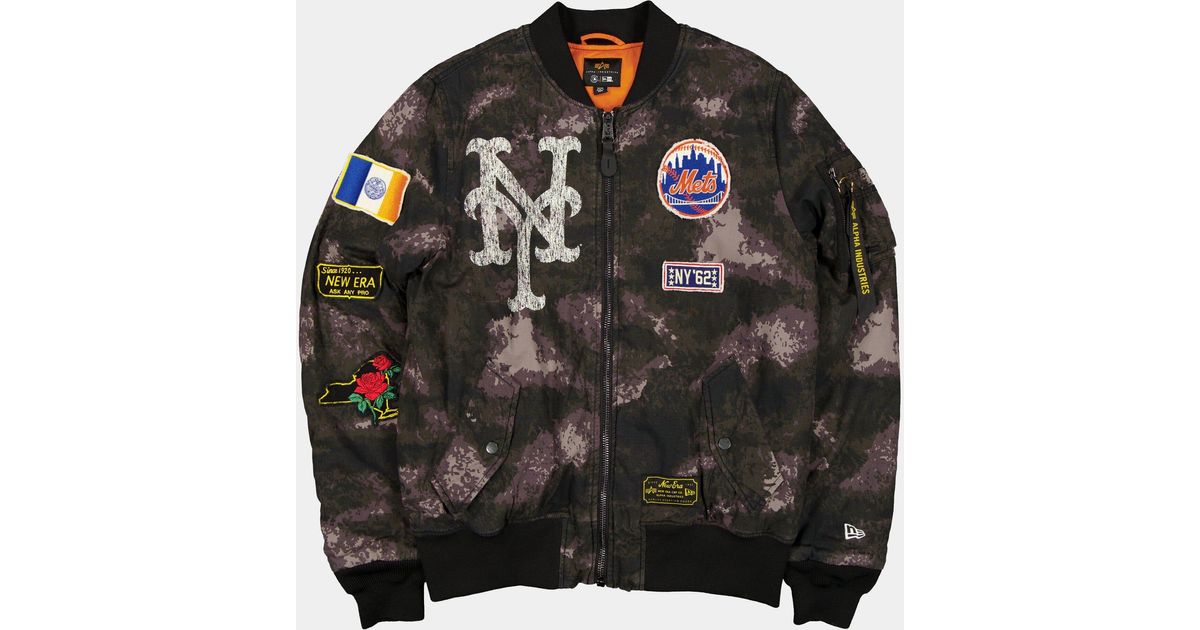 Alpha Industries New York Mets X Alpha X New Era Ma-1 Bomber Jacket ...