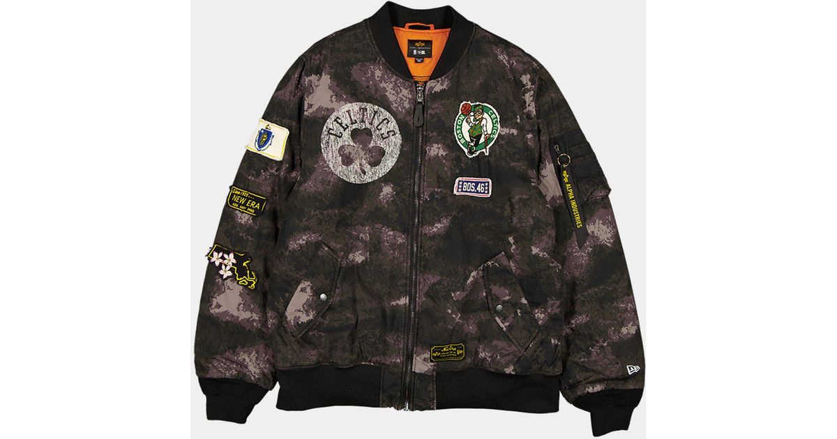 Alpha Industries Boston Celtics X Alpha X New Era Ma-1 Bomber Jacket ...