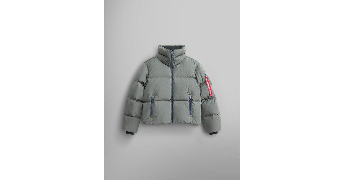 Alpha Industries Sierra Short Puffer W in Gray | Lyst