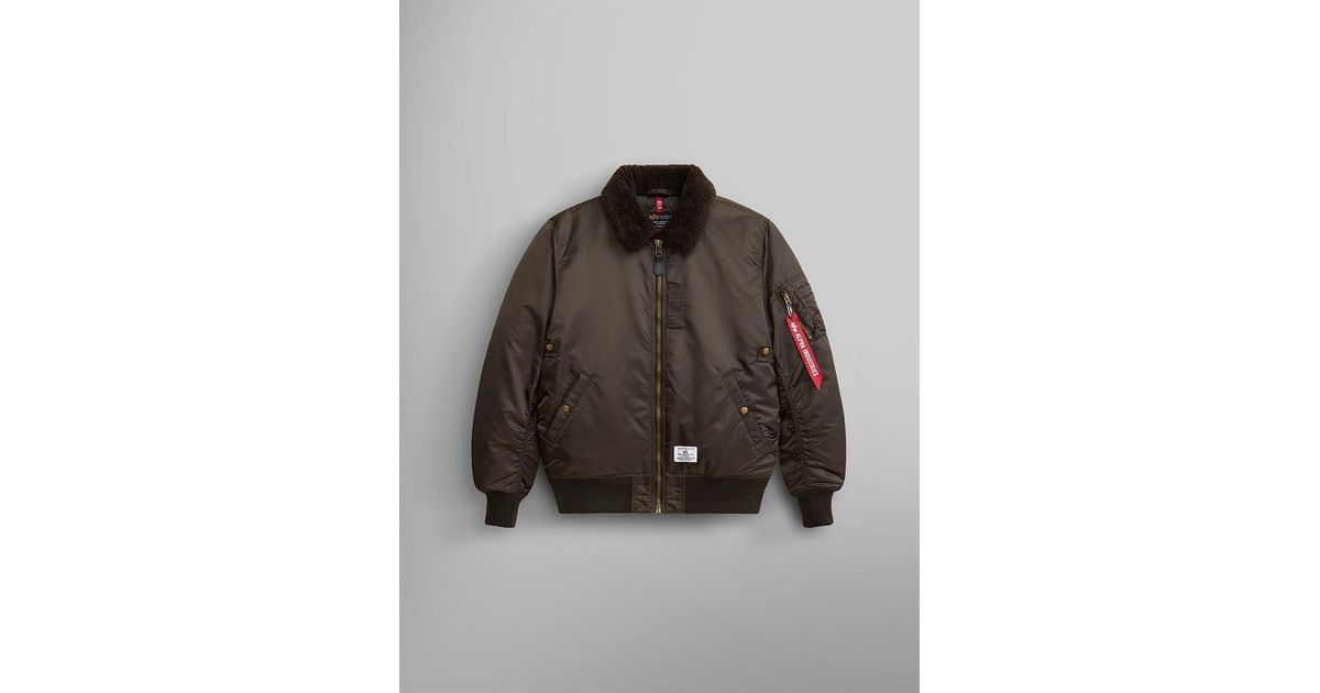 Alpha Industries B-15 Mod Bomber Jacket (seasonal) in Brown for Men | Lyst