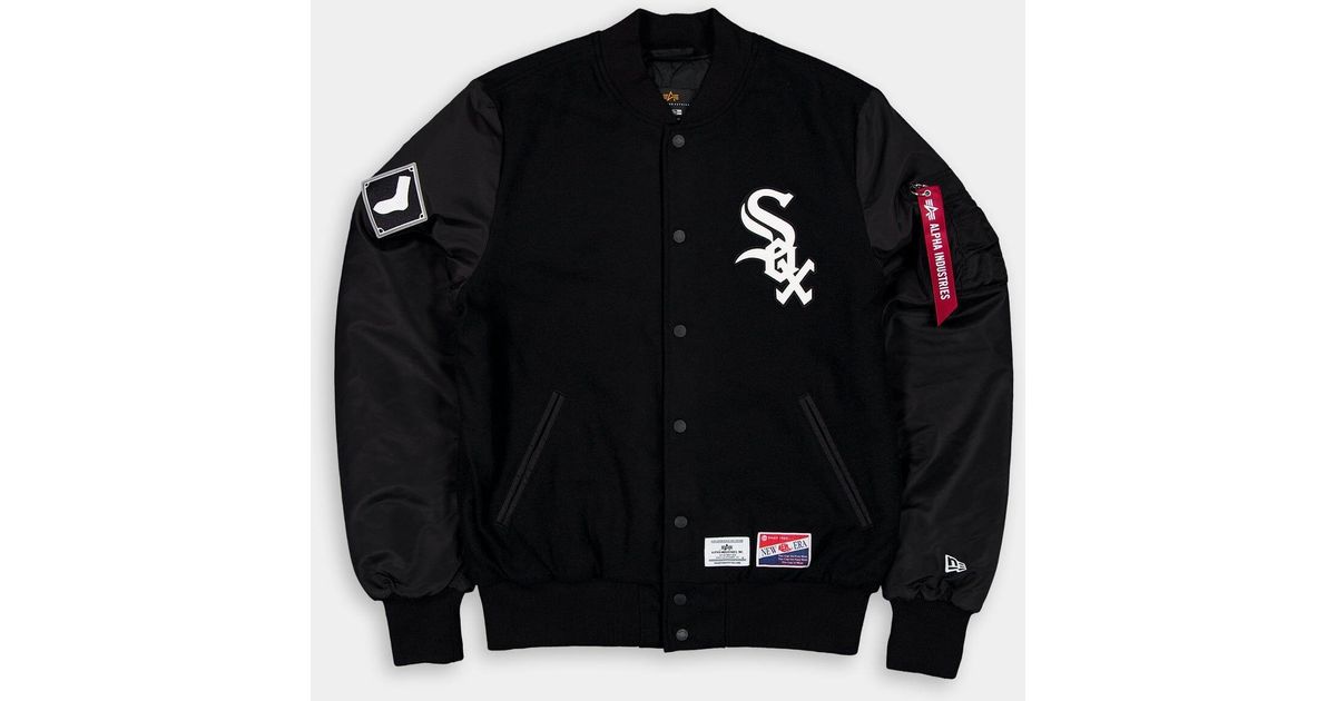 Alpha Industries Chicago White Sox X Alpha X New Era Wool Varsity Ma-1 ...