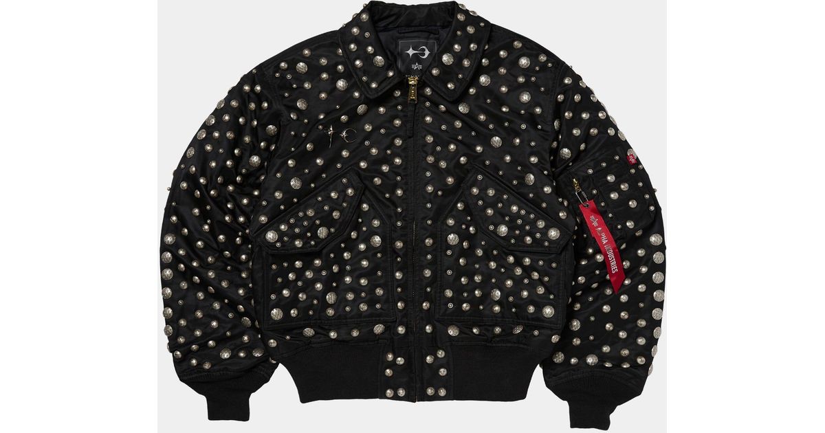 Alpha Industries Thug Club X Alpha Cwu 45/p All Over Rivet Jacket in ...