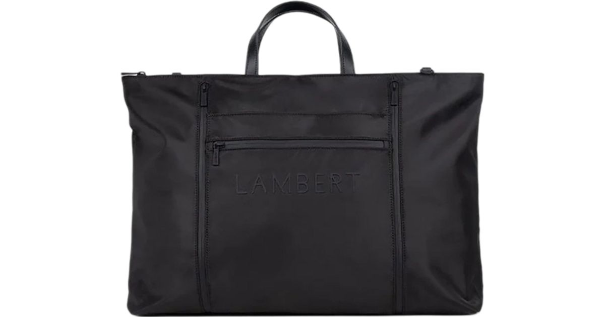 Lambert The Lawrence 3-In-1 Expandable Recycled Nylon Tote Bag in Black ...