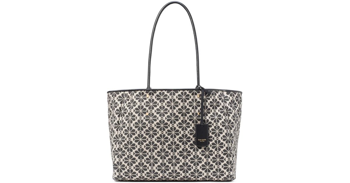 Kate Spade Spade Flower Jacquard Tote in Gray | Lyst