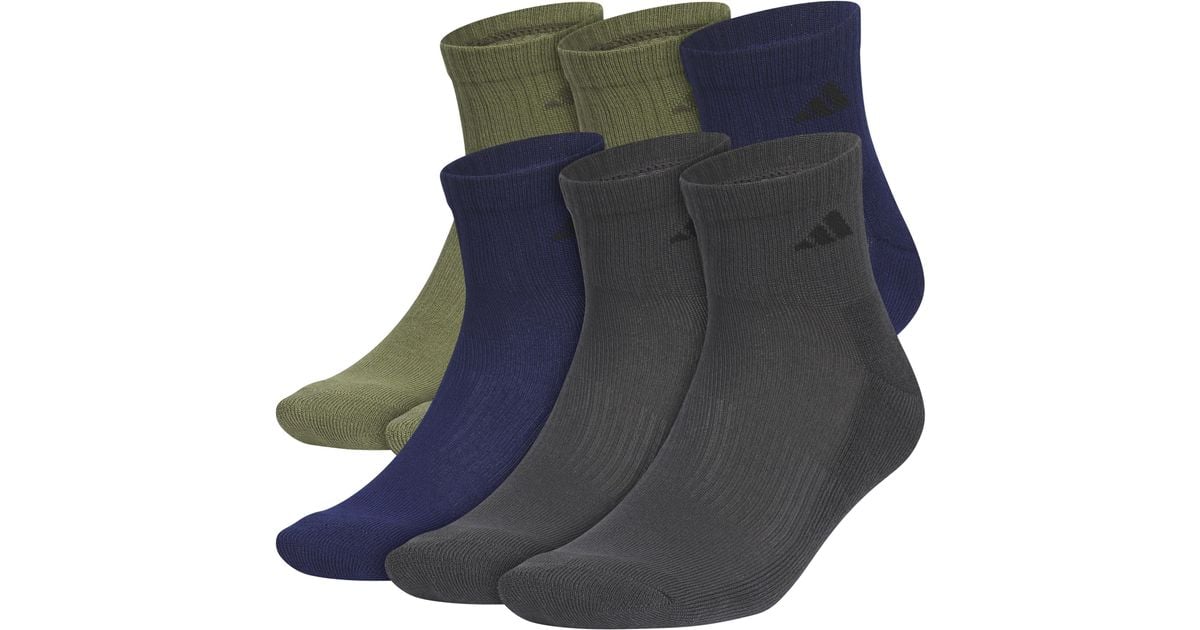 adidas Athletic Cushioned Quarter Socks With Arch Compression For A ...