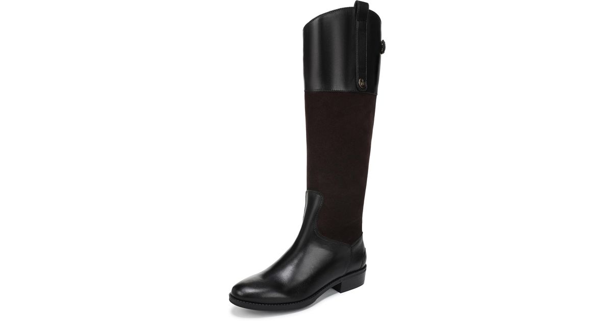 Sam Edelman Penny Equestrian Boot Chocolate Brown/black | Lyst