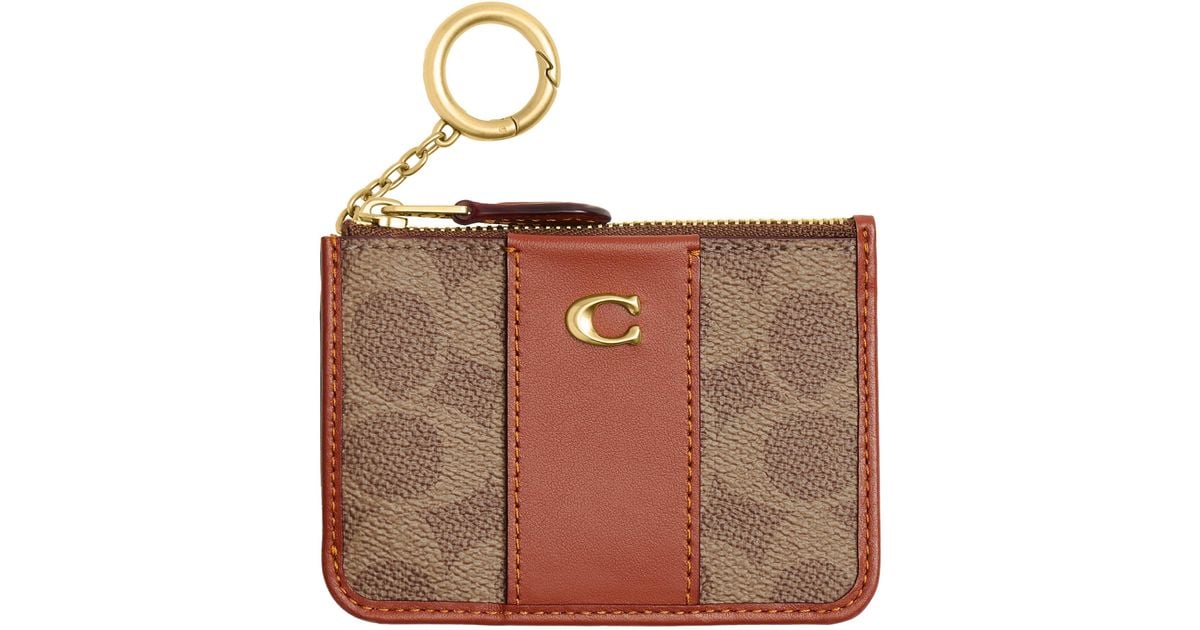 COACH Essential Mini Id Card Case in Brown | Lyst