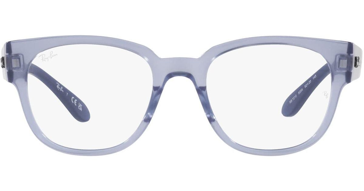 Ray-Ban Rx7210 Square Prescription Eyewear Frames in Transparent Light ...