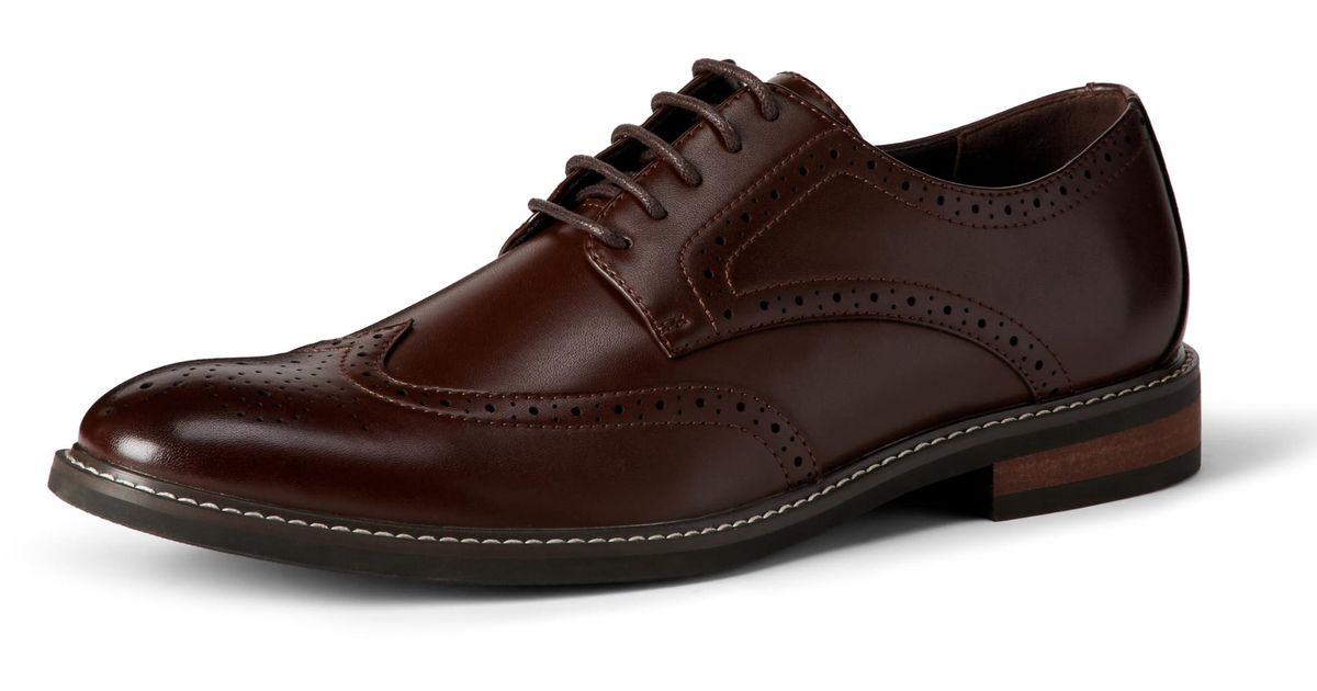 Amazon Essentials Wingtip Derby Dress Shoes in Brown for Men | Lyst UK