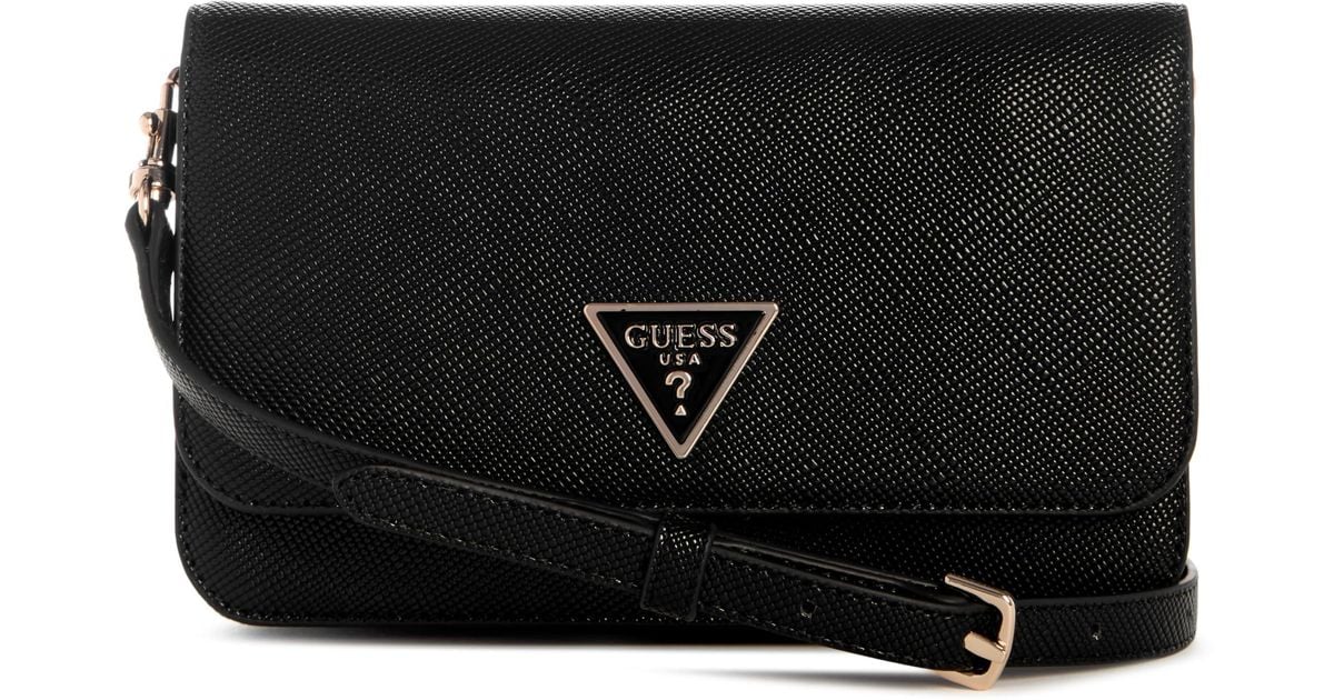 Guess Noelle Ii Crossbody Flap Organizer in Black | Lyst