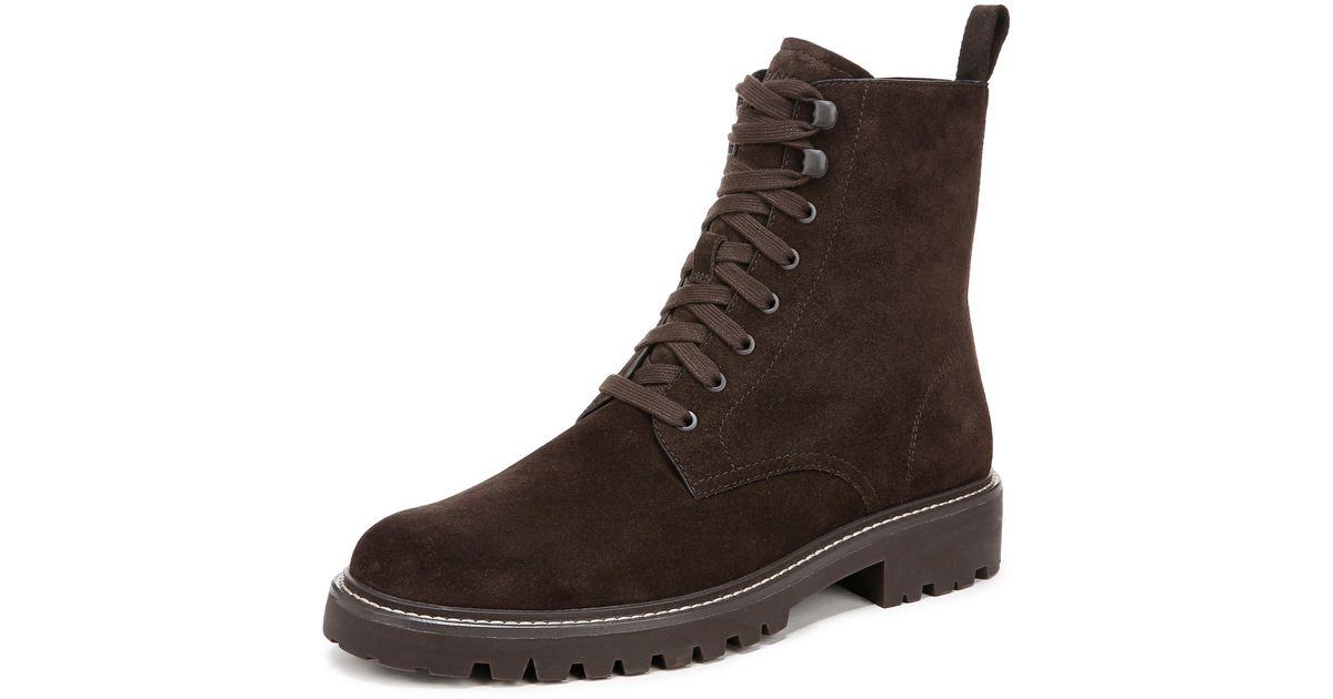 Vince S Dominic Combat Boot Cocoa Brown Suede 13 M for Men | Lyst