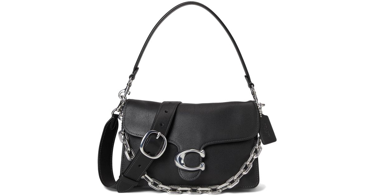 COACH Chain Tabby Shoulder Bag in Black | Lyst