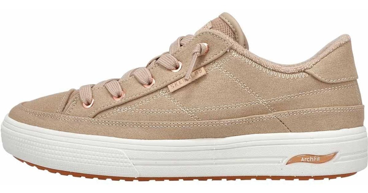 Skechers Arch Fit Arcade-meet Ya There Sneaker in Natural | Lyst