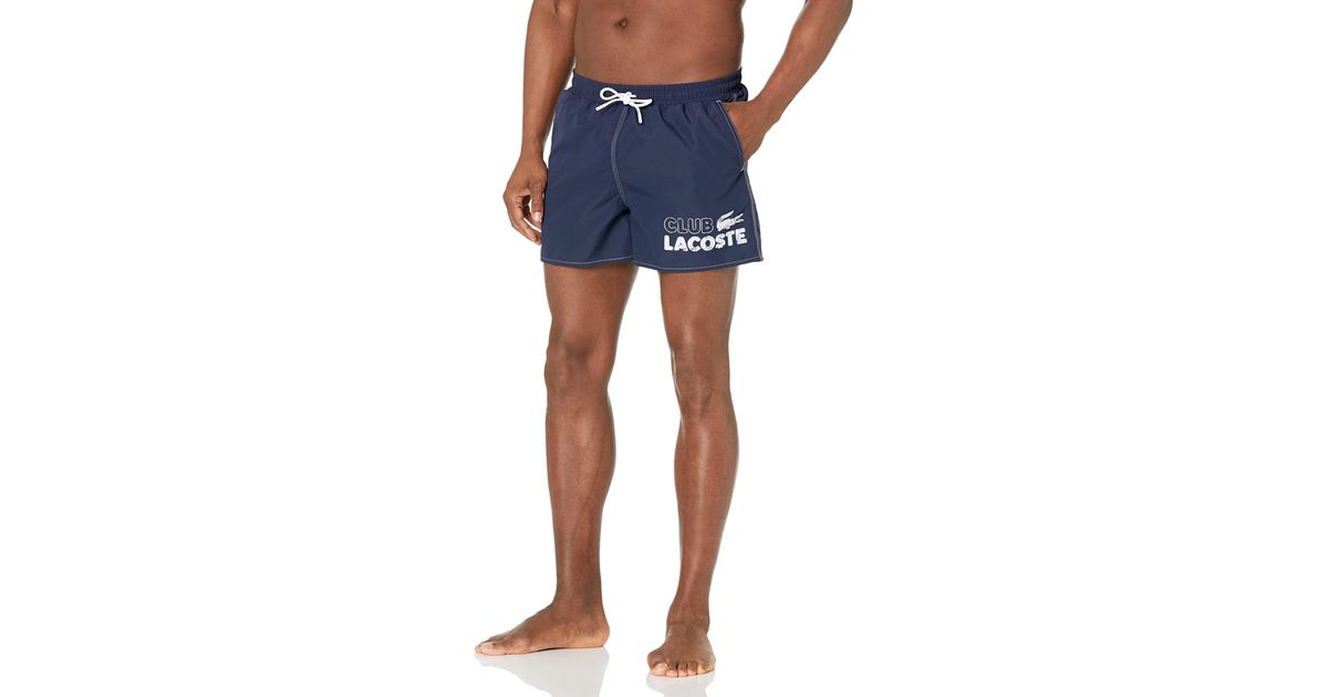 Lacoste Standard Swim Short in Blue for Men | Lyst