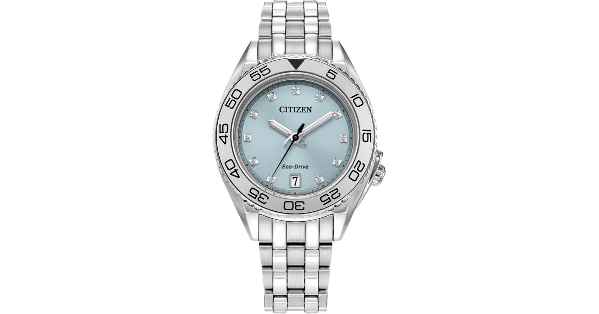 Citizen Ladies Eco-drive Sport Luxury Carson Watch in Metallic | Lyst