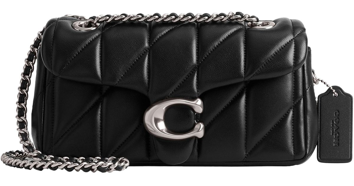COACH Quilted Tabby Shoulder Bag 20 With Chain in Black | Lyst