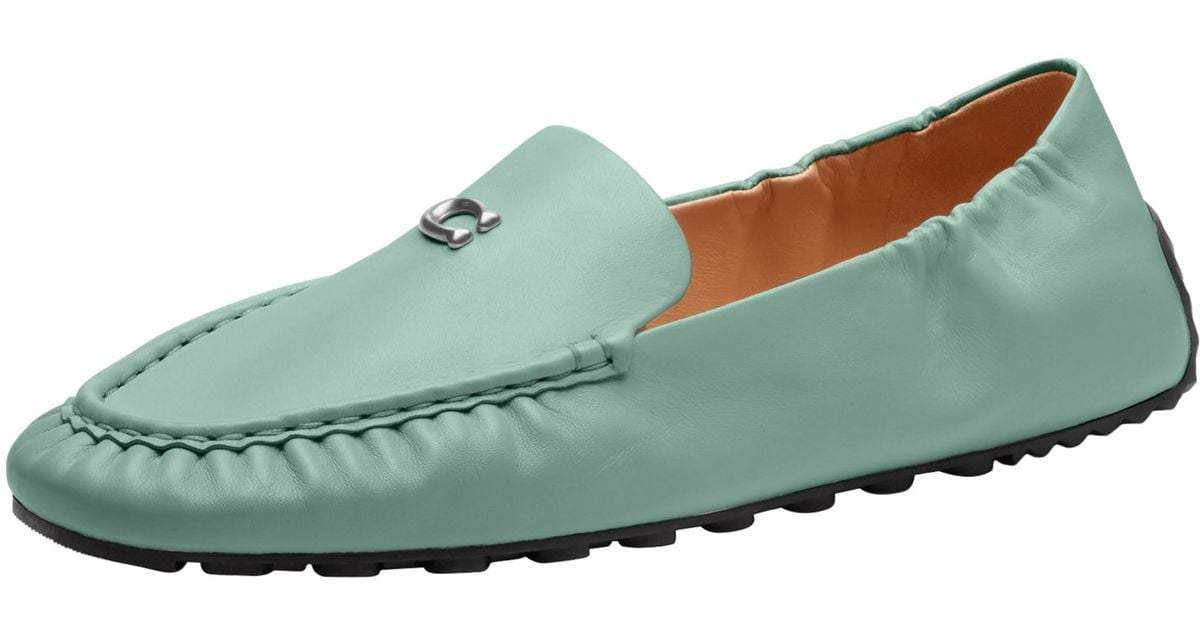 COACH Ronnie Leather Loafer in Green | Lyst