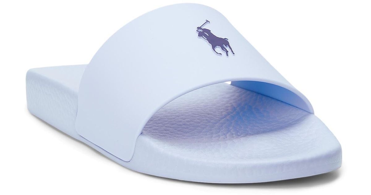 Polo Ralph Lauren Signature Pony Slide Wedge Shoes 14 D in Blue for Men ...