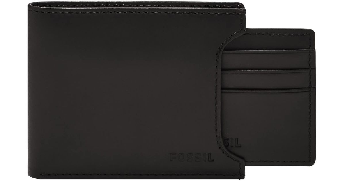 Fossil Derrick Rfid Sliding 2 In 1 in Black for Men | Lyst