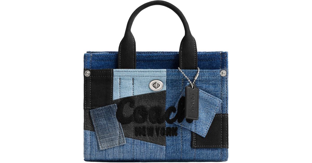 COACH Patchwork Cargo Tote 20 in Blue | Lyst