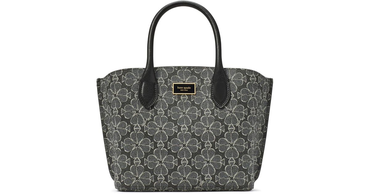 Kate Spade Suite Spade Flower Coated Canvas Crossbody Tote in Black | Lyst