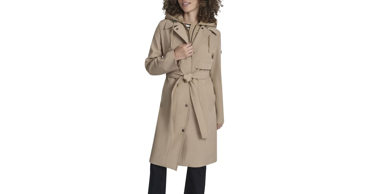 DKNY Resistant Long in Natural | Lyst