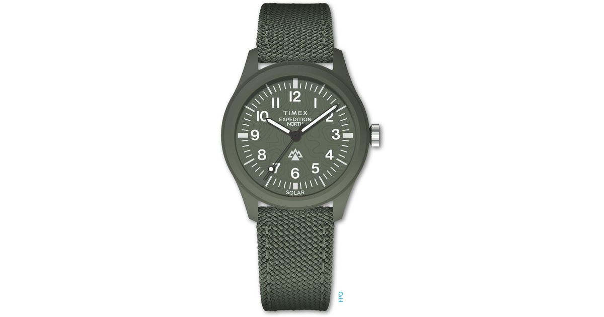 Timex Expedition Traprock Solar 40mm Eco-friendly Strap Watch in Green ...
