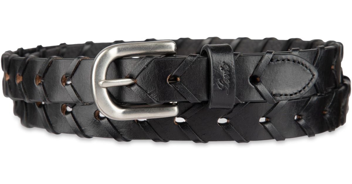 Levi's Fully Adjustable Skinny Braided Leather Casual Belt in Black | Lyst