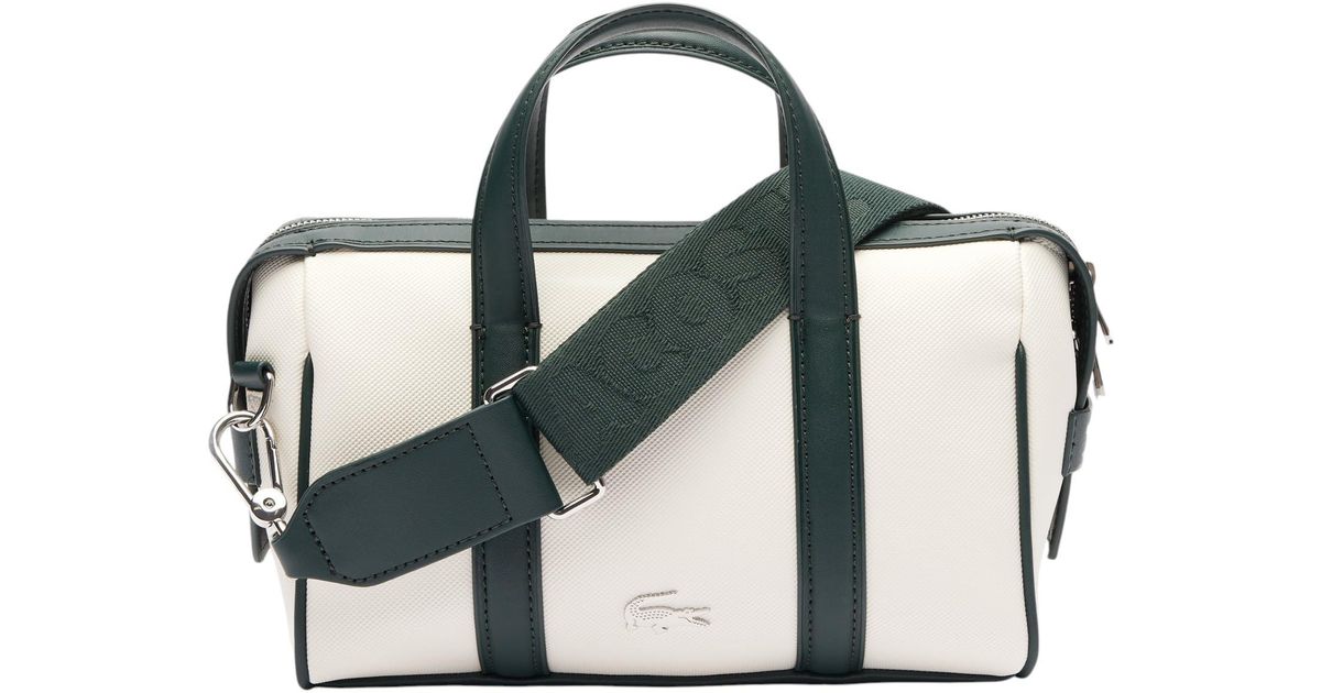 Lacoste Small Nilly Petit Piqué Boston Bag in Green | Lyst