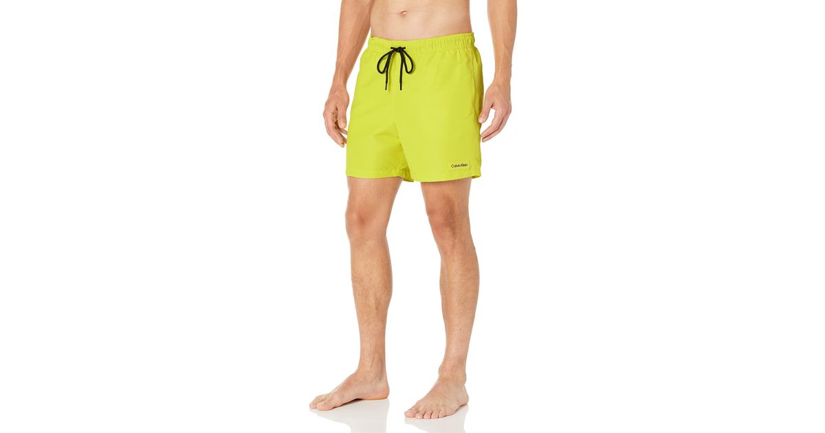 Calvin Klein Cb2dnl09-cit-small Swim Trunks in Yellow for Men | Lyst